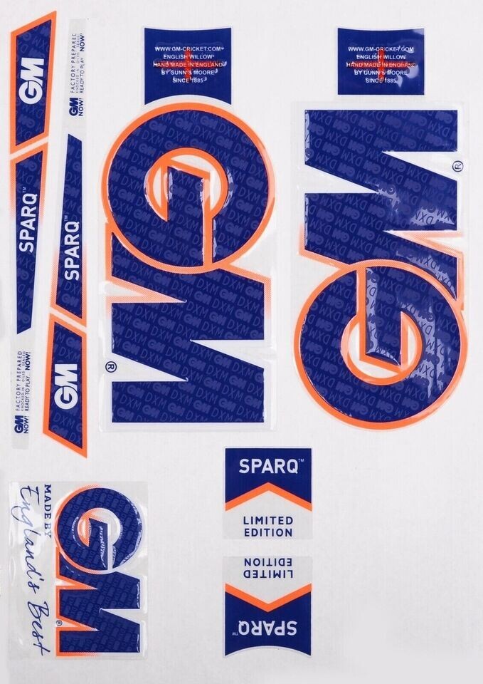 GM England's Best SPARQ Edition BAT STICKER 3D Embossed CRICKET BAT ...