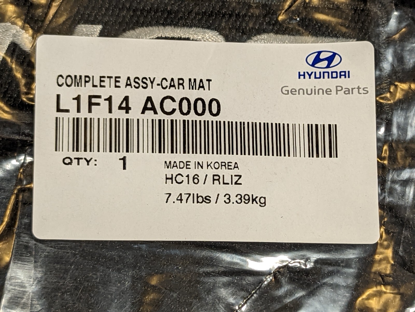 2023Hyundai Sonata Hybrid Limited Hyundai Genuine Parts Assy-Car Mat ...