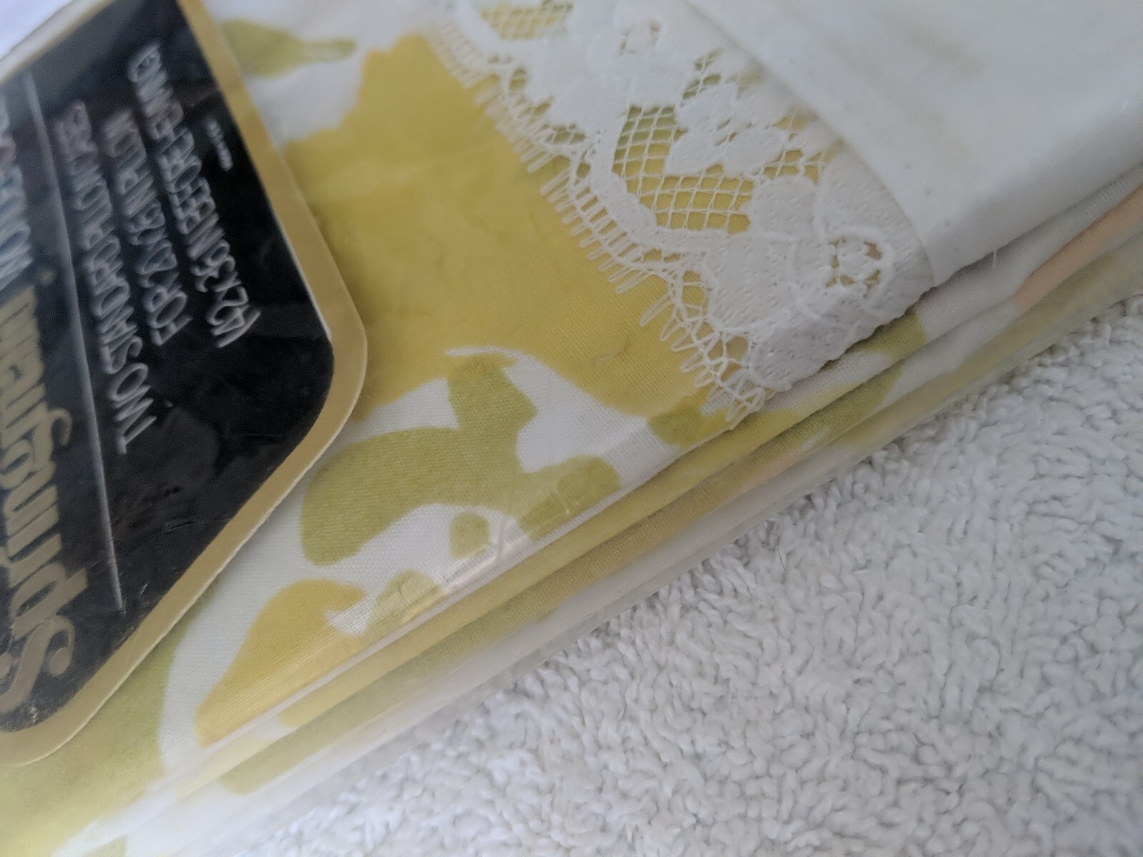 Vintage Springmaid 2 Standard Pillowcases No-Iron Percale 50/50 Chiffon ...