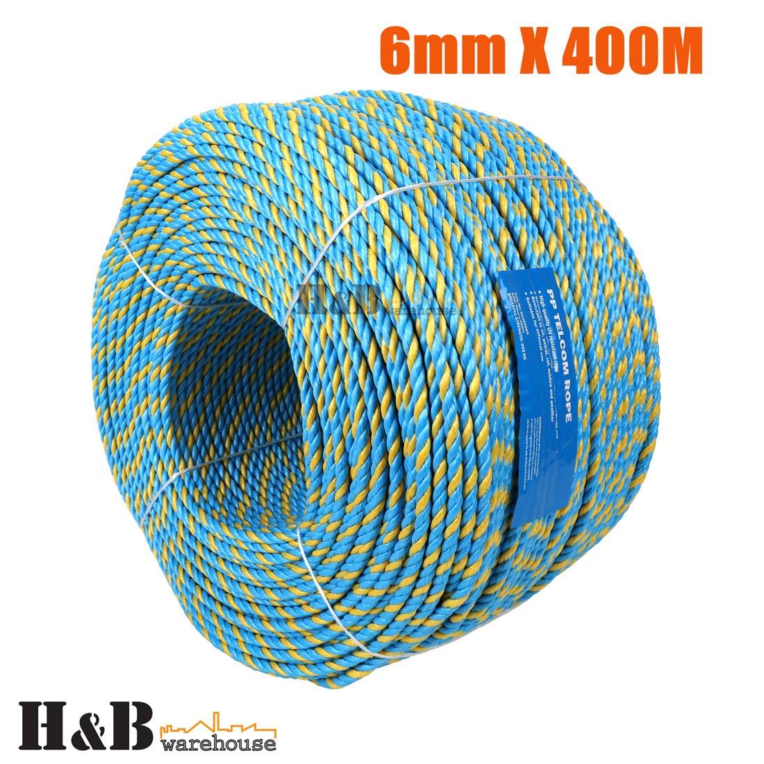 High Quality 6mm x 400M Telstra Parramatta Rope Coils Breaking Strength ...