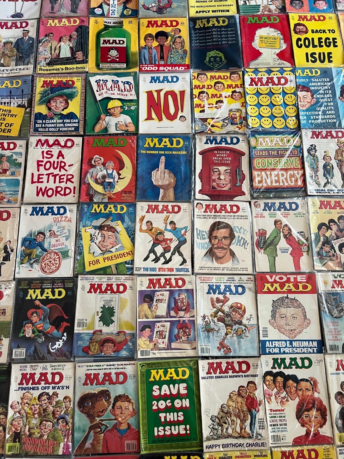 Mad Magazine Collection / 170 magazines 1950s-1980s vintage collector ...