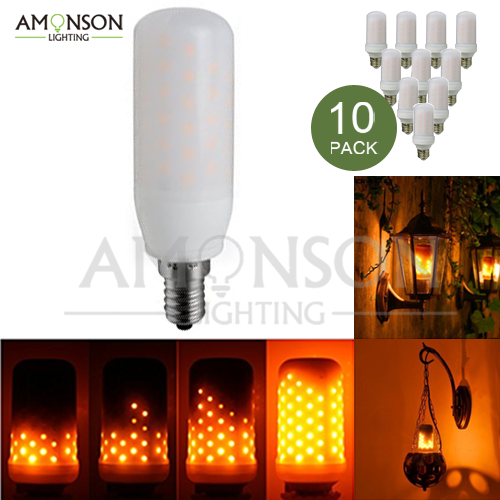 Amonson Lighting NEW 3W LED Flame Light Bulb E14 Screw Head Globe 240V ...