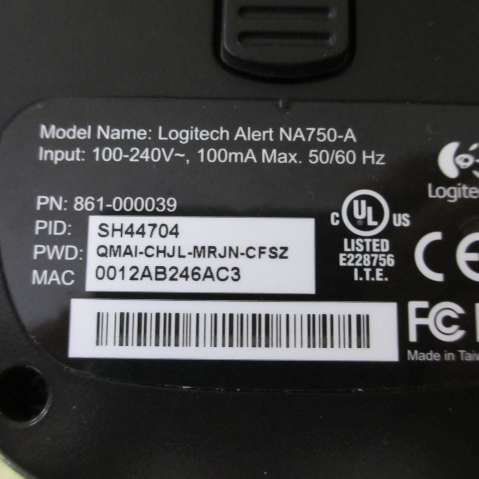 us seller Logitech Alert POE Power Adapter NA750 NA750-A For 700e 750e ...