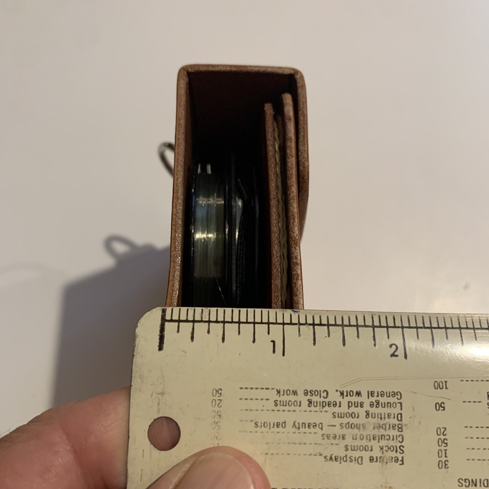 Vintage Leather Fly Fishing Wallet Flies Trout Pan Fish Zipper Pocket ...