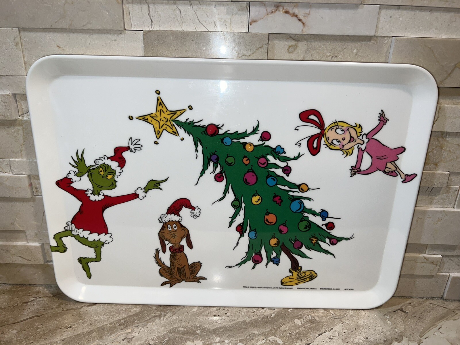 Dr Seuss The Grinch Christmas Plastic Serving Tray 13 X 9.5" | eBay