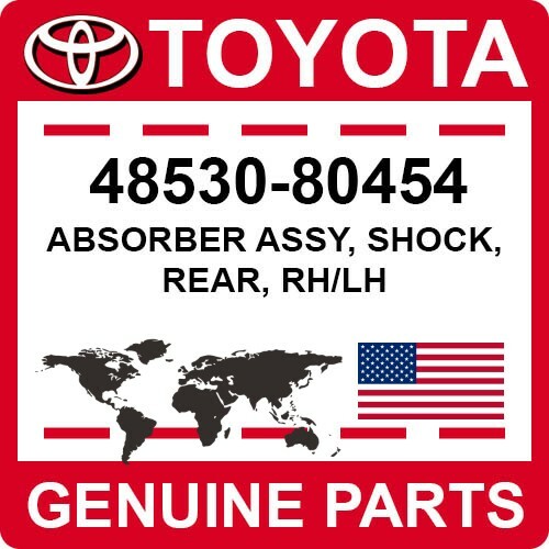 48530-80454 Toyota Absorber ASSY Shock Rear RH 4853080454 Genuine OEM ...