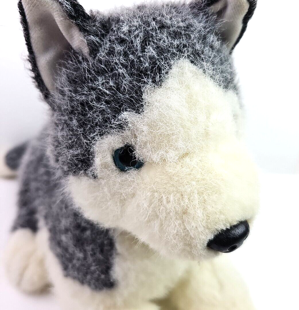 Russ Blizzard Jr Siberian Husky Puppy Plush Gray White Malamute Curly ...