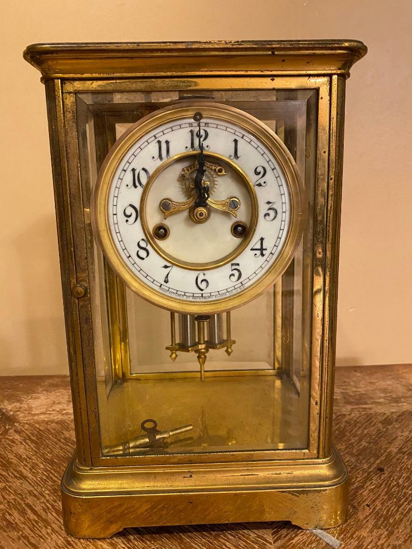 Antique Waterbury Crystal Regulator Clock | eBay