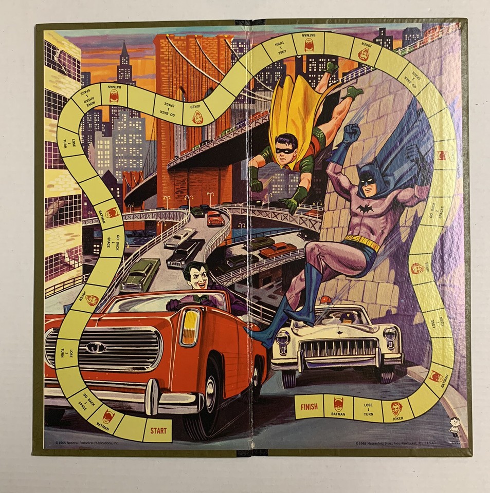 VINTAGE - BATMAN ROBIN Board Game - Hasbro 1965 - Green Board | eBay