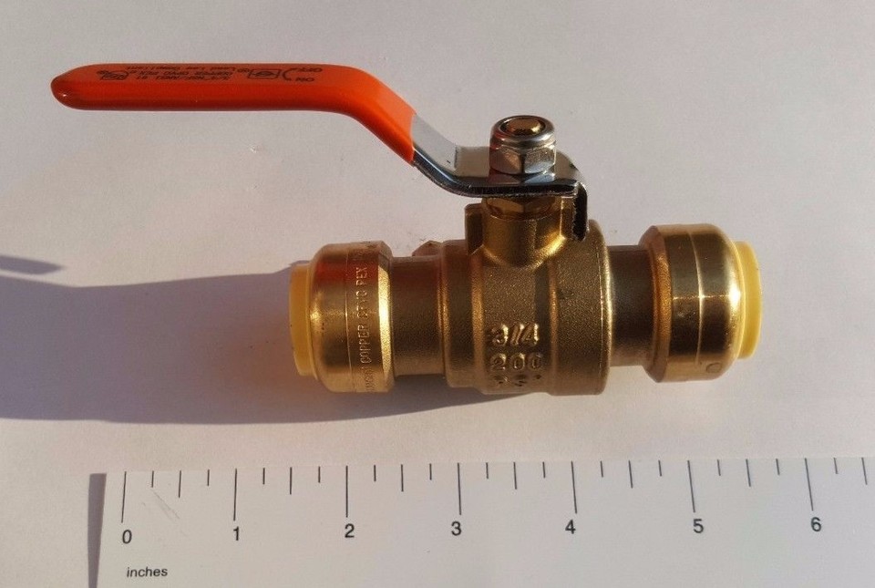 1 PIECE 3/4" PUSH FIT BALL VALVE WITH DRAIN FULL PORT NEW! | eBay