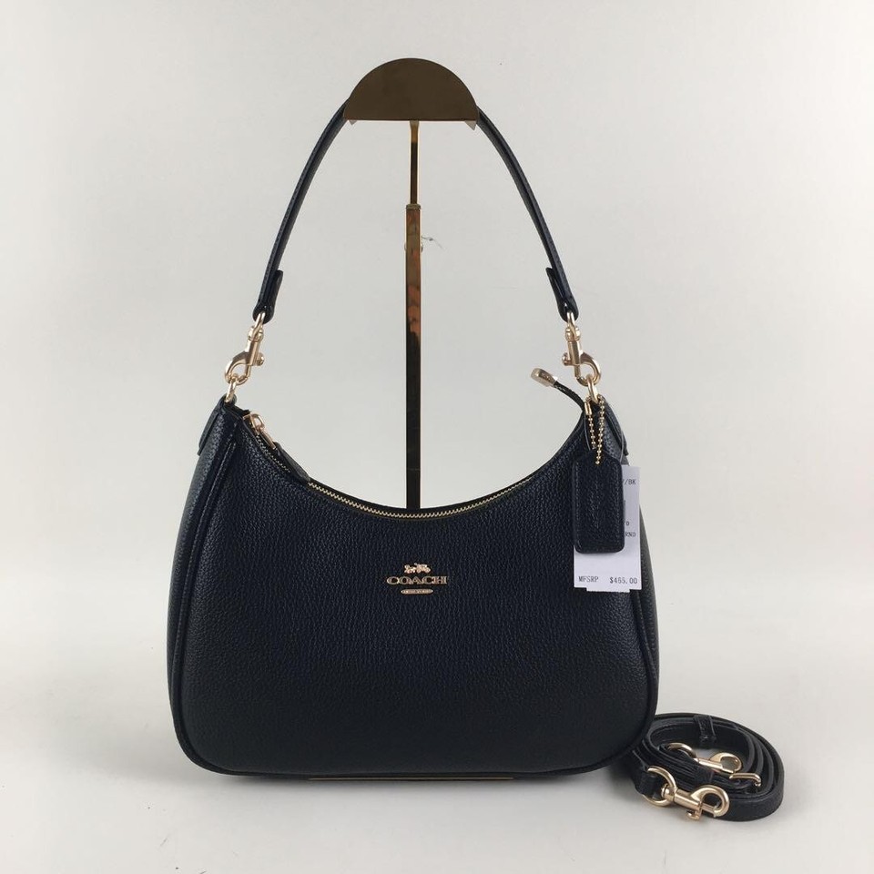 COACH CJ517 Shoulder Bag College Style Crossbody Underarm Bag Black New ...