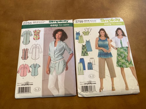 SIMPLICITY Lot Of 2 Uncut Patterns 2255 & 3799 PATTERN SIZE 6-14 In K ...