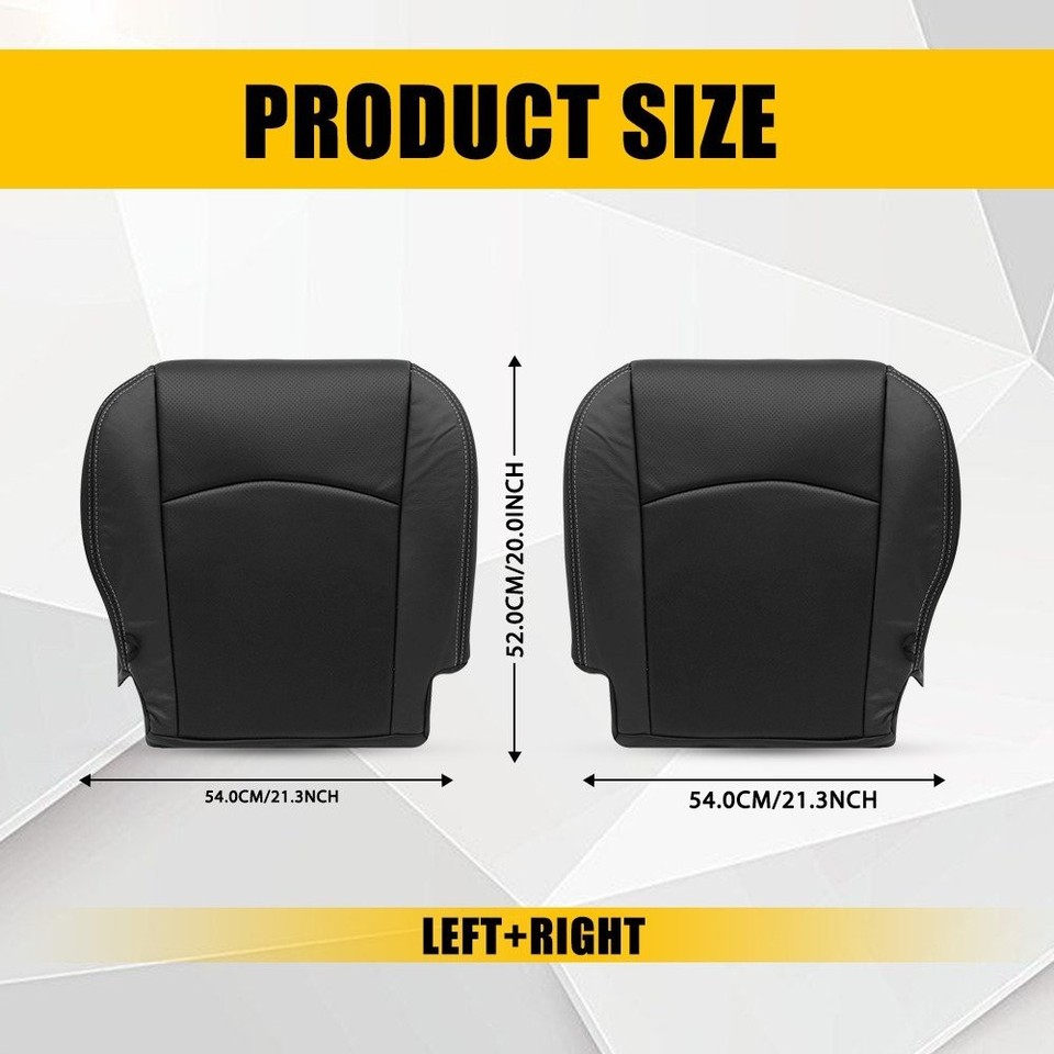 Driver&Passenger Bottom Seat Cover For 2013-2018 Dodge Ram 1500 2500 ...