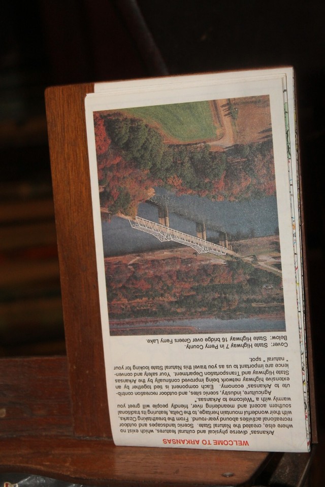 Vintage Souvenir Travel Map Brochure Arkansas 1990 | eBay