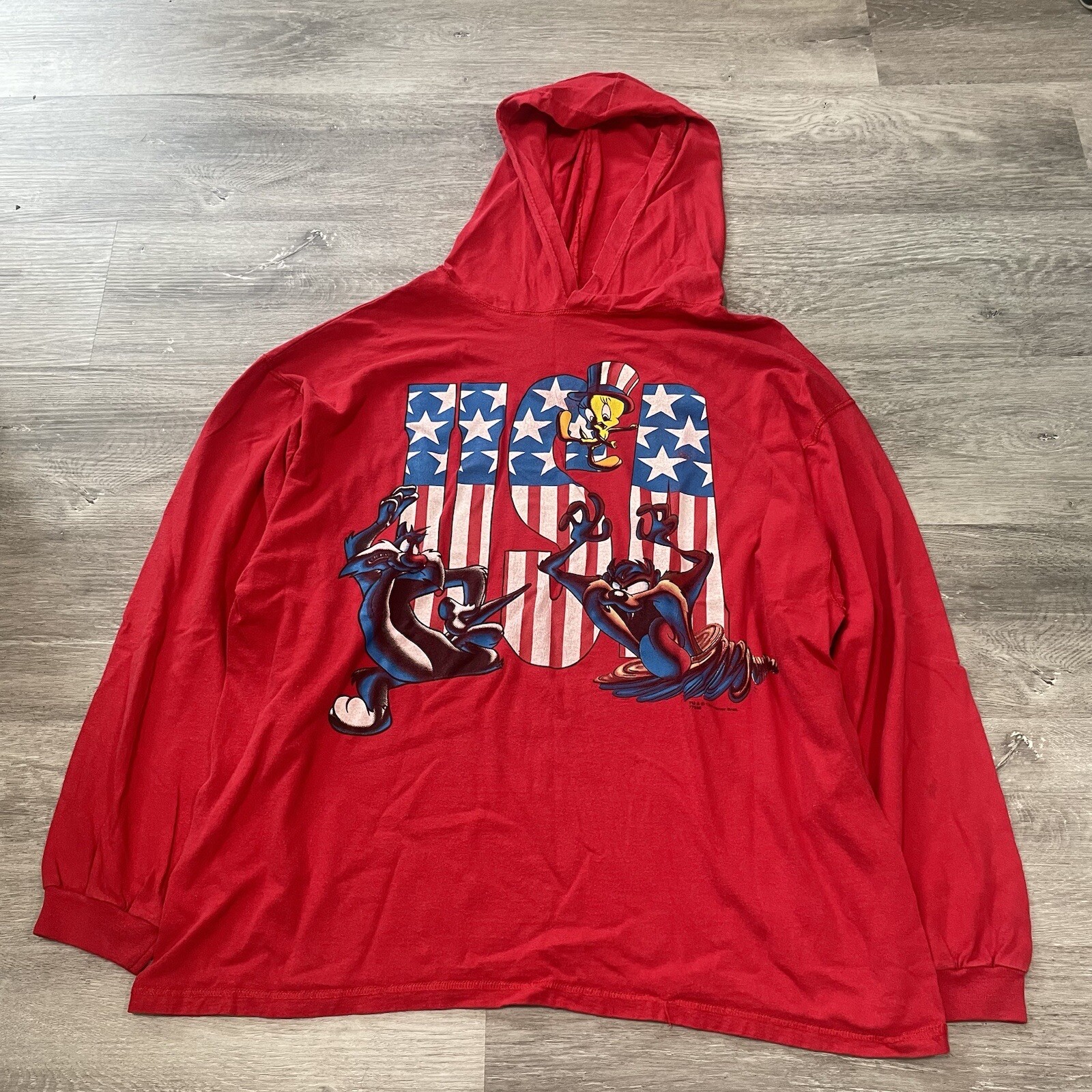 1997 Warner Brothers Looney Tunes USA Red Hooded Long… - Gem