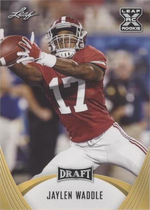 2021 Leaf Draft - Jaylen Waddle #28 Gold (RC) for sale online | eBay UK
