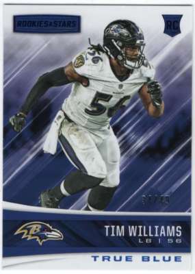 2017 Panini Rookies and Stars True Blue RC /49 #260 Tim Williams Ravens ...