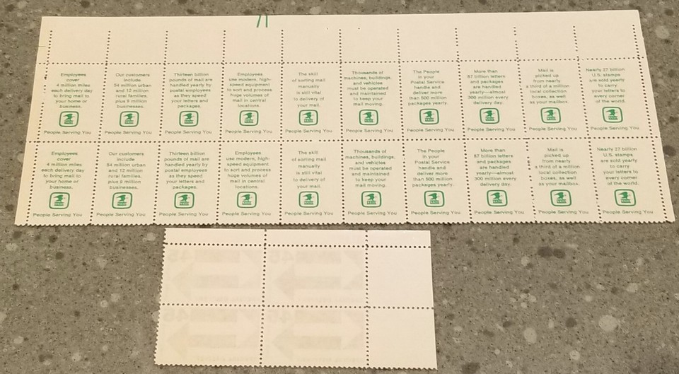 STAMP LOT~8c POSTAL SERVICE EMPLOYEES PB/20 #1489-98 & 45c ARROWS SPEC ...