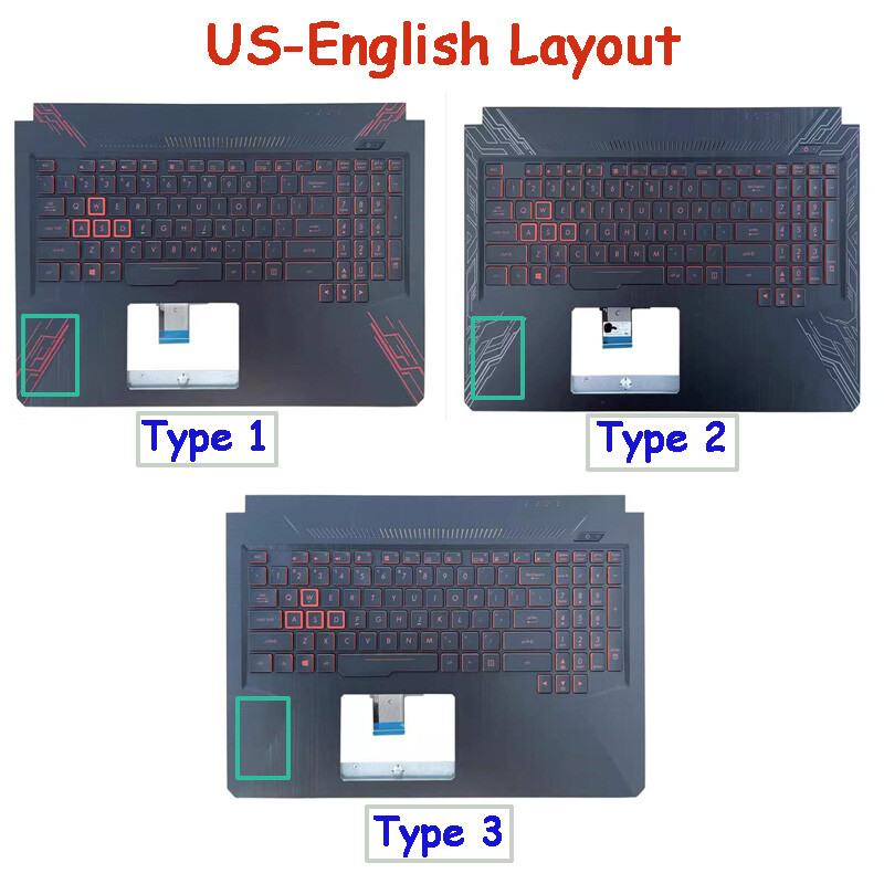 Palmrest w/Backlit Keyboard for Asus FX80 FX80GE FX86 FZ80G FX86S FX504 ...