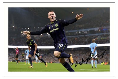 WAYNE ROONEY Signed Autograph PHOTO Signature Fan Gift Print EVERTON ...
