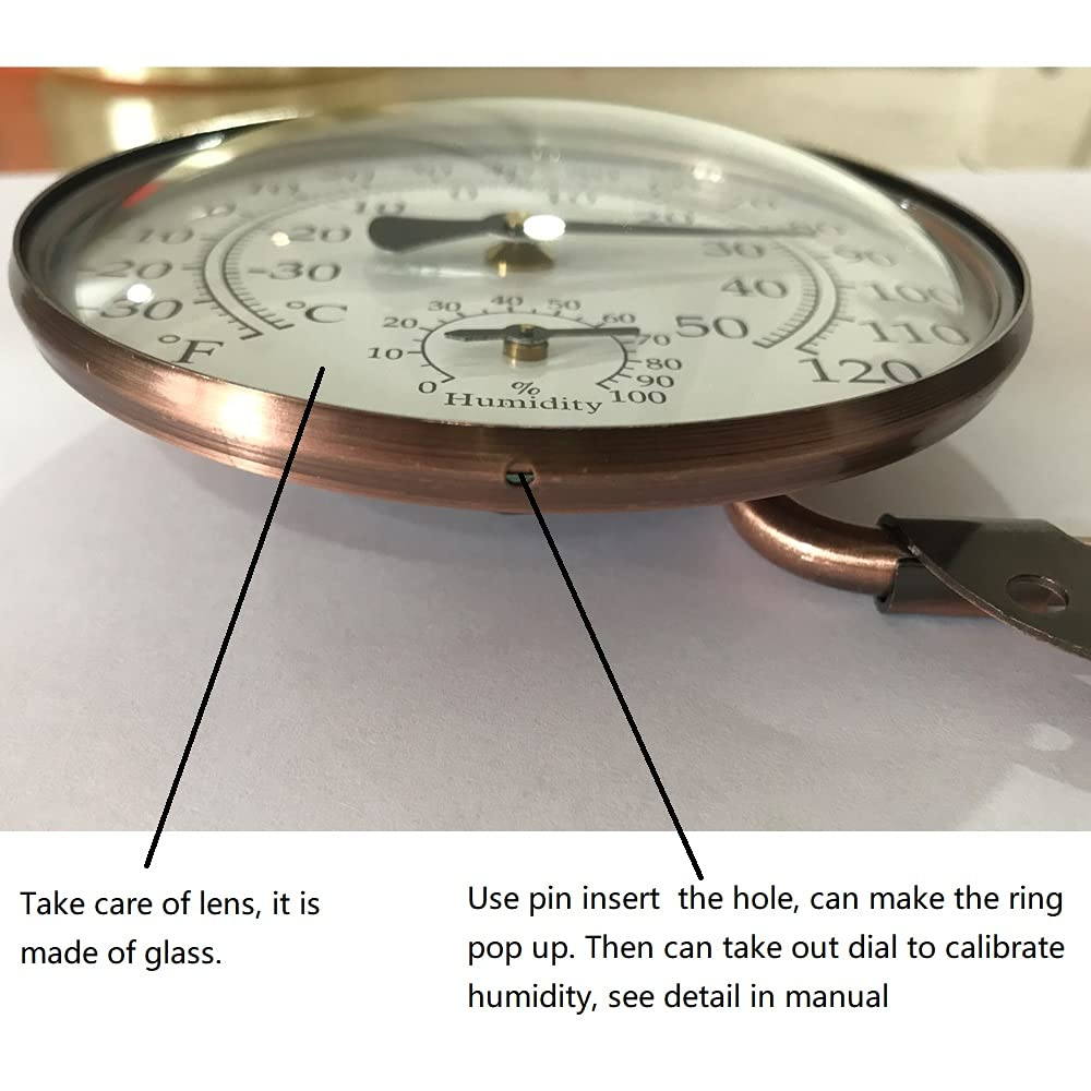 Thermometer/Hygrometer, Weather Thermometers Outdoor Thermometer/Analog ...