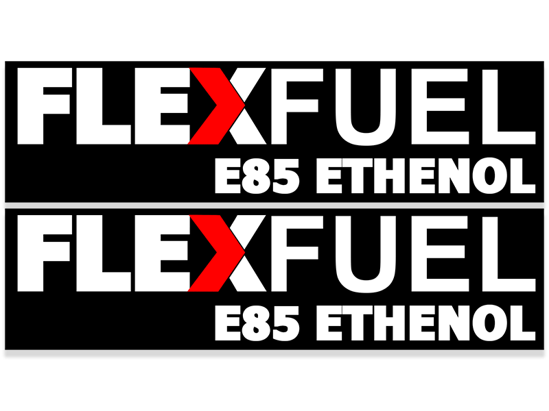 2-Pack: 1.5x6 inch Flex Fuel Vehicles e85 Ethenol Sticker (decal ...