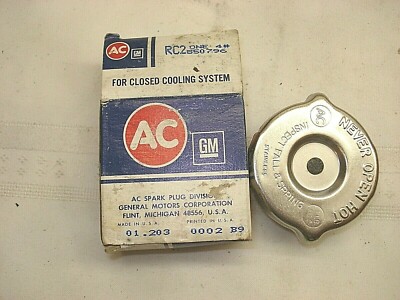Radiator Cap, NOSGM 850796, AC Delco #RC-2, 4 #. .48-56 Corvette/Olds ...