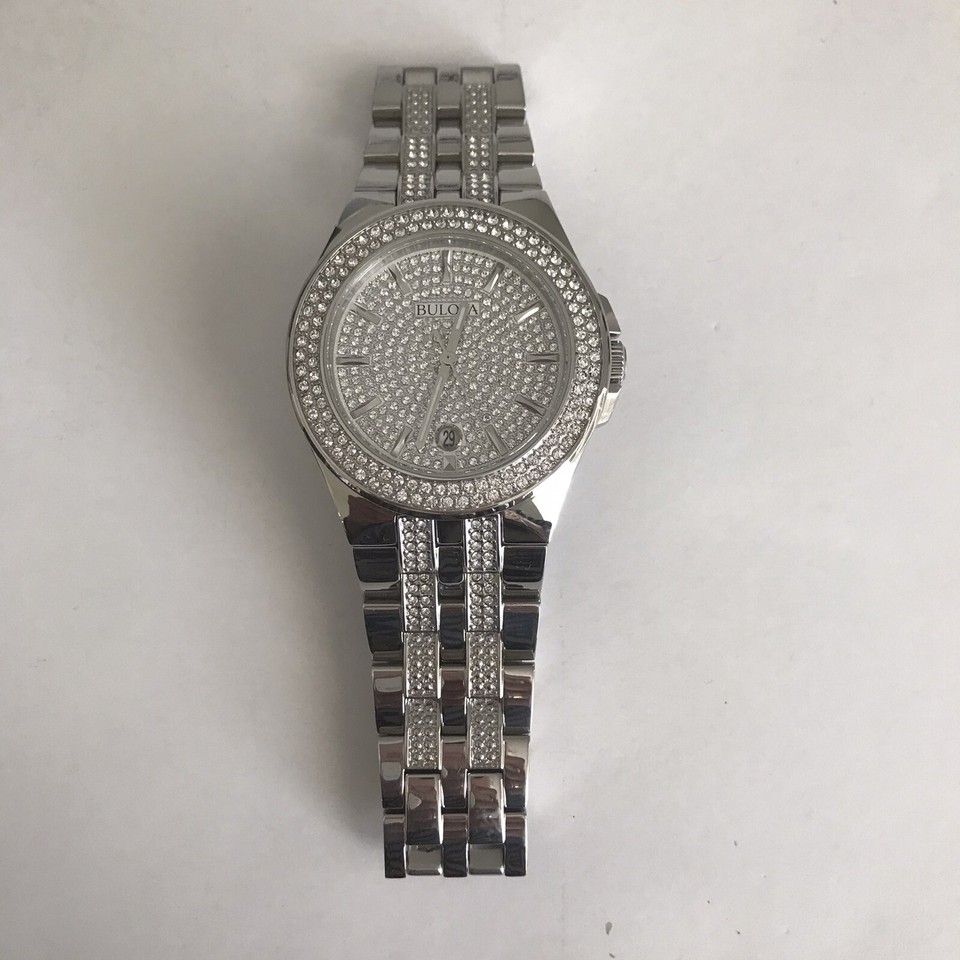 Bulova phantom Crystals Men Watch Stainless Steel 96B235 | eBay