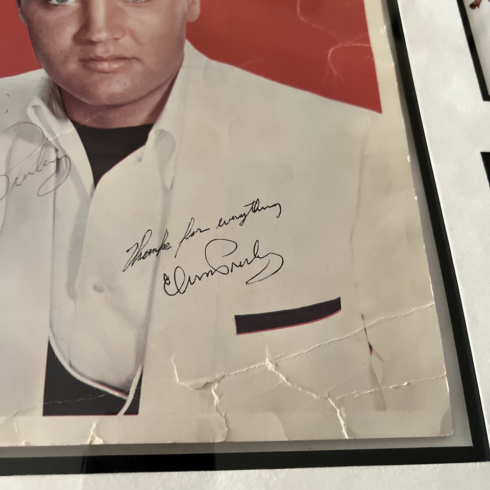 Elvis Presley SIGNED Large Photo Spinout Autograph Frame d PSA/DNA ...