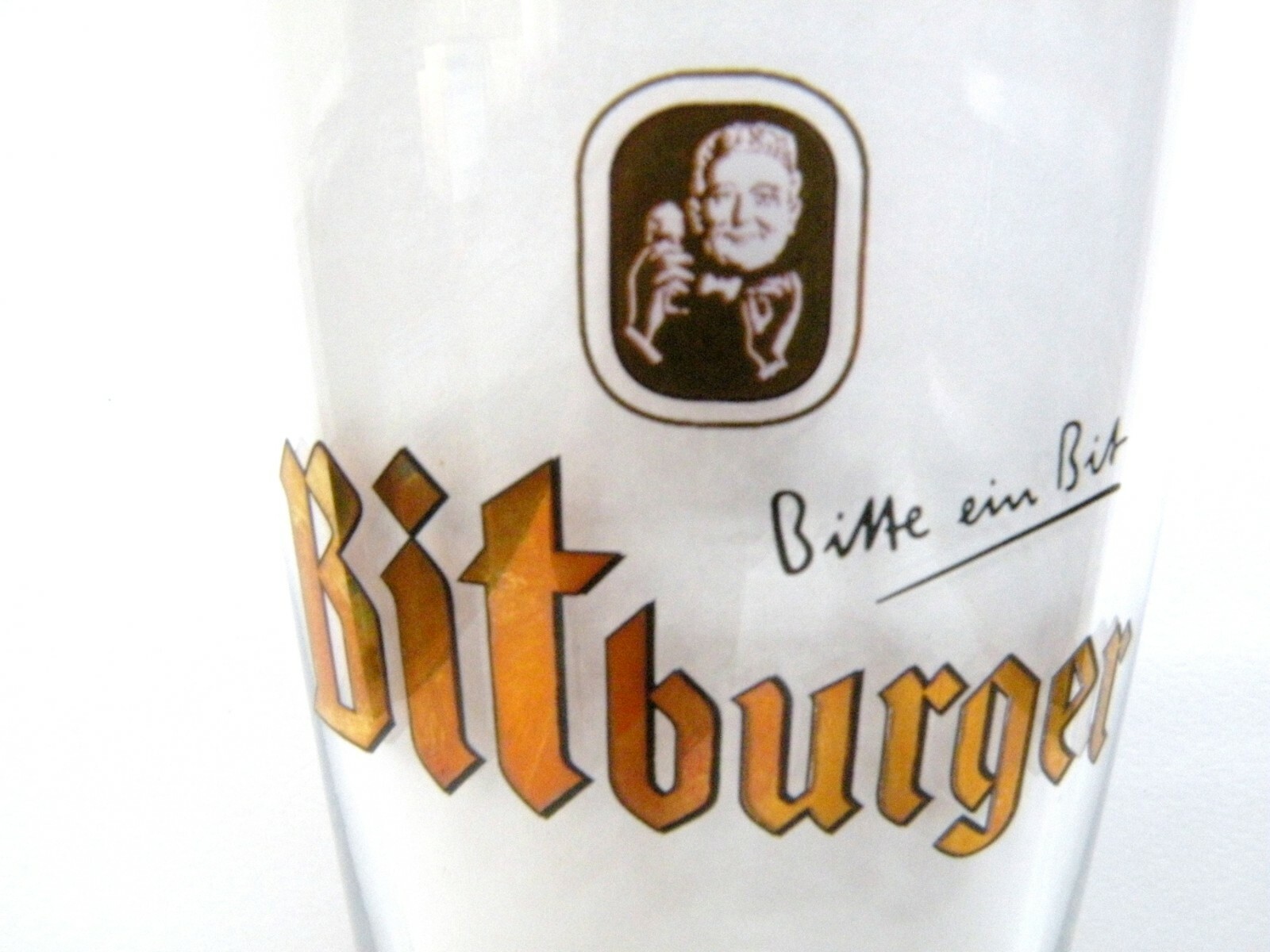 Bitburger 0.25L Beer Glass vgc (6 7/8" x 2 7/8") - 6 glasses available ...