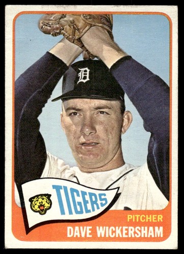 1965 TOPPS DAVE WICKERSHAM 375 VG BASEBALL DETROIT TIGERS | eBay