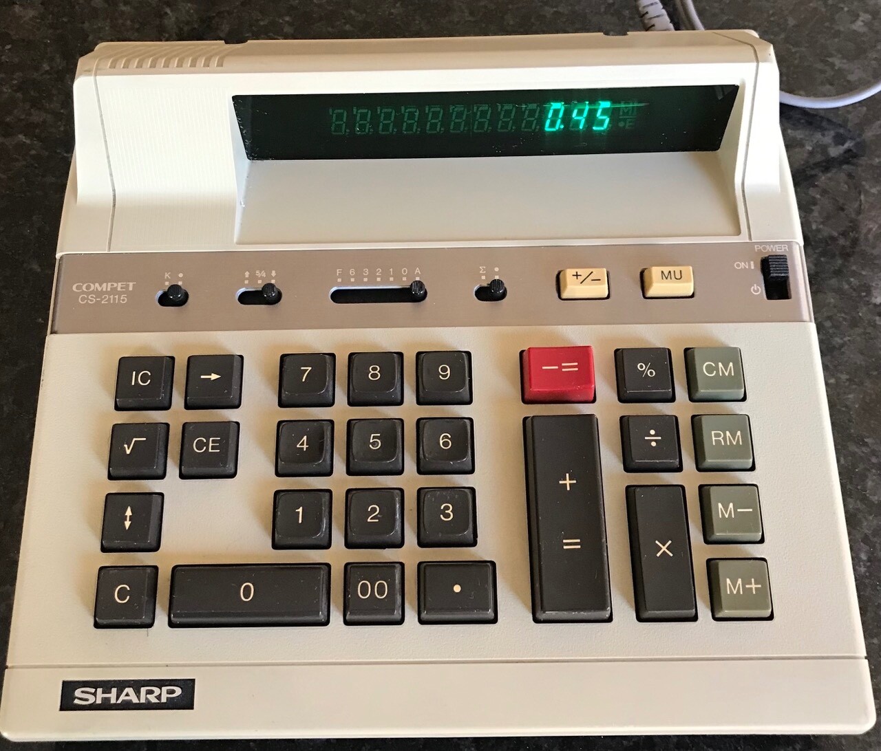 Vintage WORKING SHARP Compet CS-2115. 10 Digit Display Desktop ...
