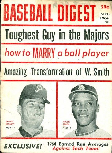 1964 Baseball Digest: Dennis Bennett Philadelphia Phillies Willie Smith ...
