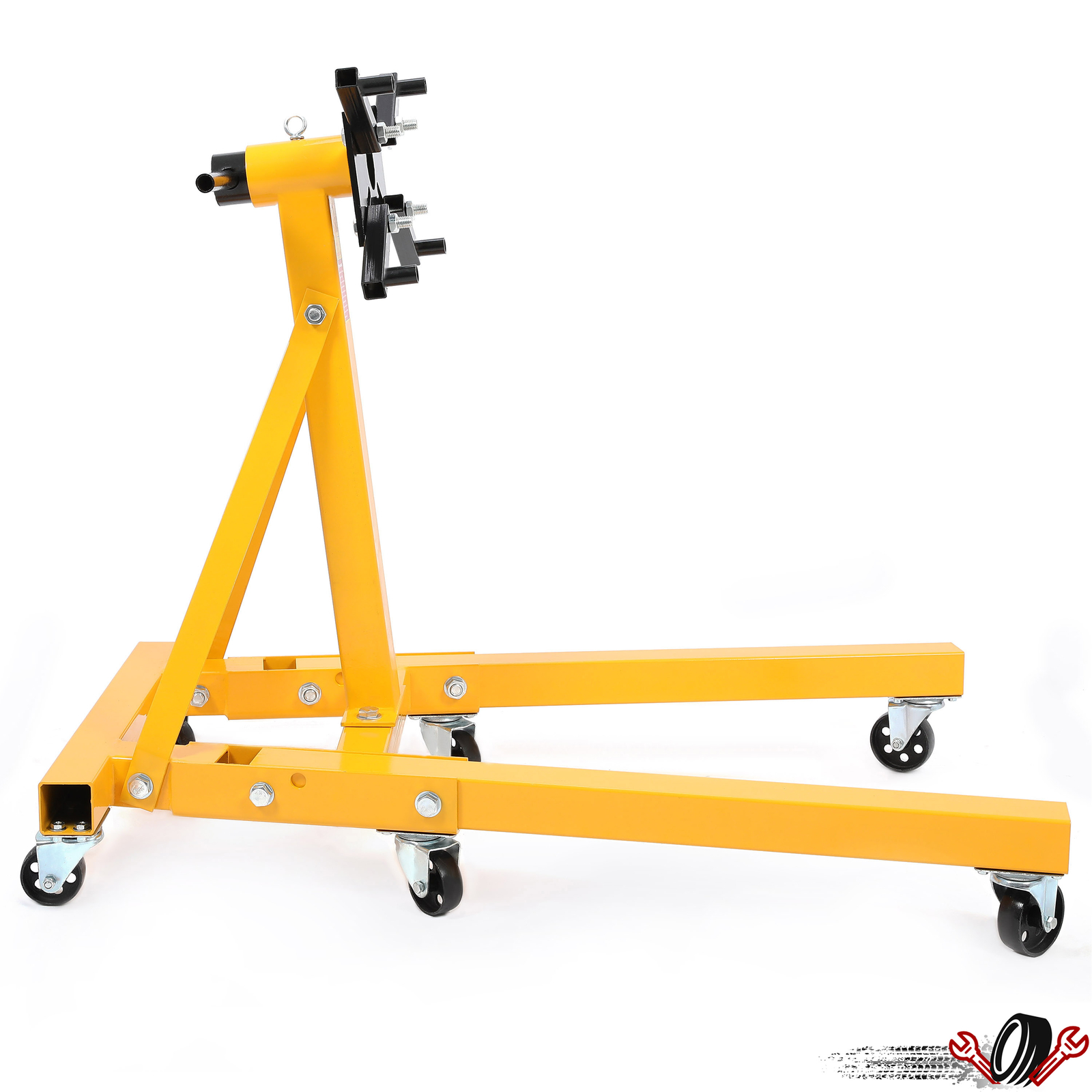 2000lb Steel Adjustable Engine Stand Folding Motor Hoist Dolly Mover ...