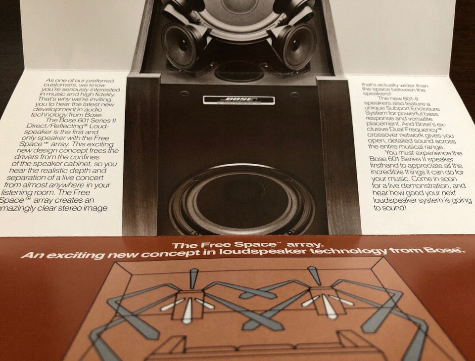 BOSE 601 SERIES II SPEAKER ORIGINAL INVITATIONAL PRODUCT BROCHURE M337x ...