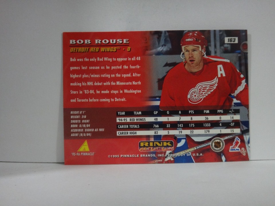 1995-96 Pinnacle Rink Collection Bob Rouse #146 | eBay