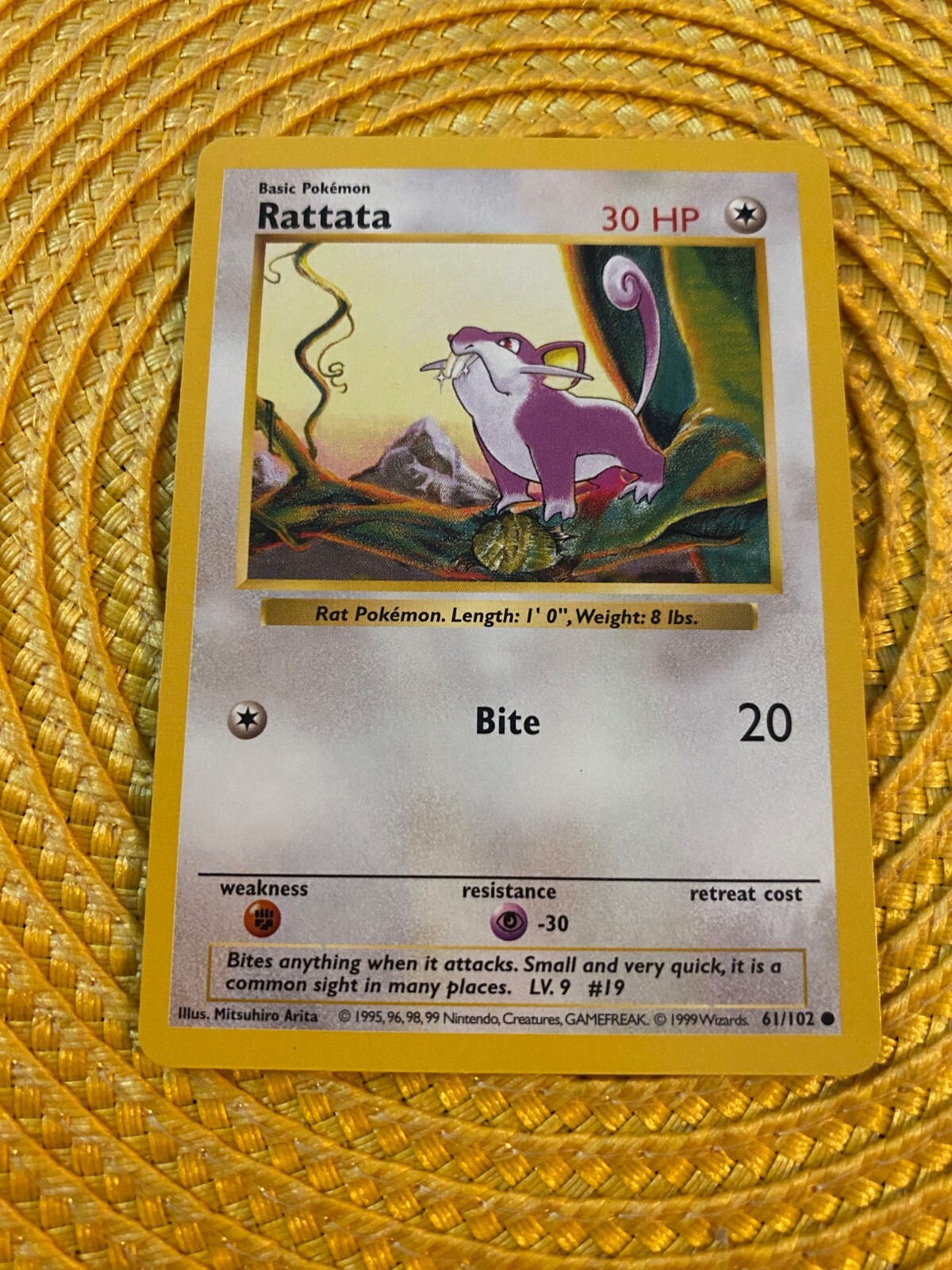 Pokemon Card Rattata Shadowless 61/102 | eBay