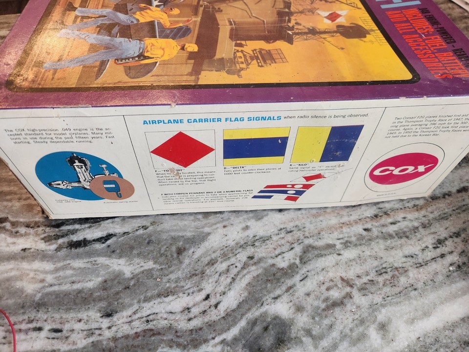 Vintage Cox Corsair .049 Gas Powered Control Line Airplane w/Box ...