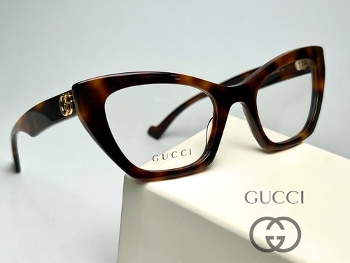 Brand New Gucci Eyeglasses Cat Eye GG1334O 002 Plastic Havana 52-145 ...