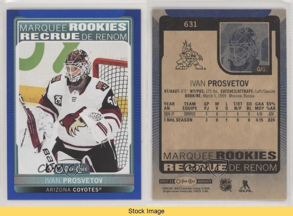 2021 Upper Deck Series 2 O-Pee-Chee Update Blue Border Ivan Prosvetov ...