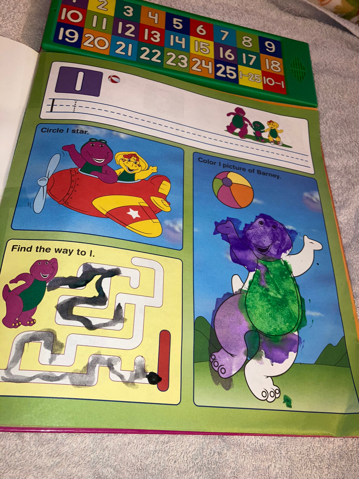 Vintage 90’s Barney Lot: NOS Retro Sticker Book, NIP Table Cover, Gift ...