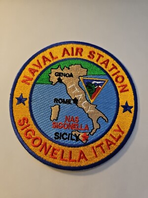 US NAVY BASE PATCH, SIGONELLA NAVAL AIR STATION, ITALY Y | eBay