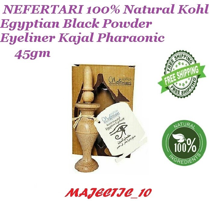 NEFERTARI 100% Natural Kohl Egyptian Black Powder Eyeliner Kajal ...