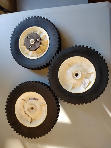 New Murray Push Mower Wheels with Driven Gears 56550 Set of Three | eBay