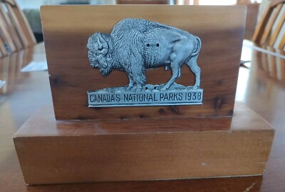 Vth 1938 Canadian NATIONAL PARKS PASS Buffalo automobile Licence Plate ...