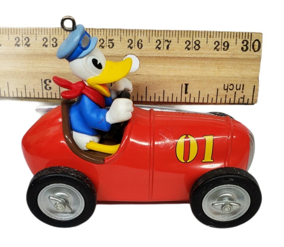 Hallmark Disney Donald Duck Goes Motoring Red Race Car Christmas ...