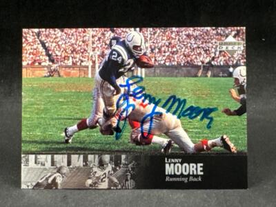 1997 UPPER DECK UD NFL LEGENDS FOOTBALL LENNY MOORE AL-19 AUTO ...