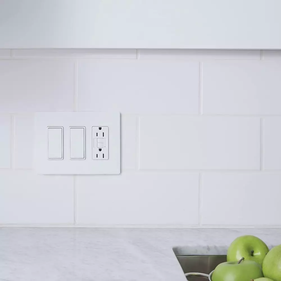 Screwless Decora Wall Switch Plate 1-4 Gang GFI Rocker Switch Plate ...