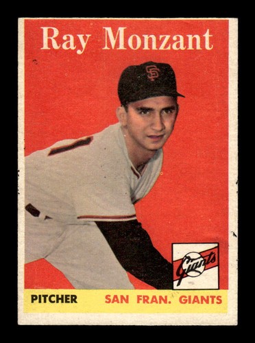 1958 Topps Baseball #447 Ray Monzant San Francisco Giants CREASED | eBay