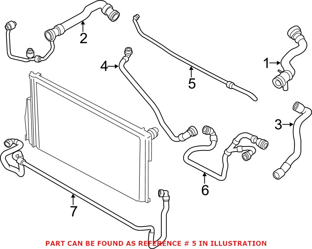 Genuine OEM Engine Coolant Overflow Hose for BMW 17128651450 | eBay